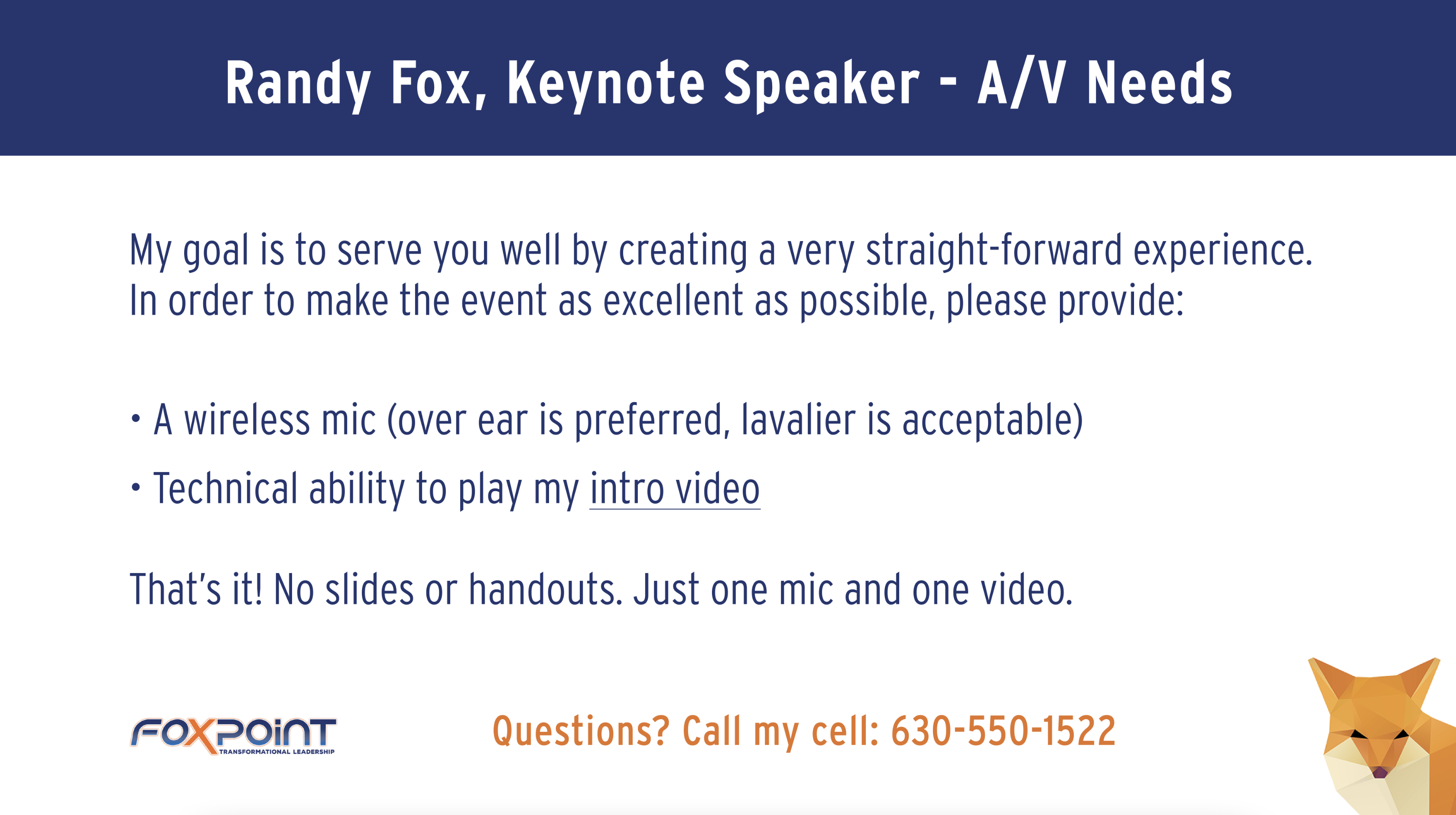 Randy Fox - Book Top Speakers